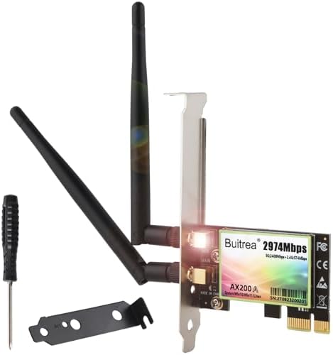 Tarjeta WiFi 6, hasta 2974Mbps, Intel WiFi 6 AX200, Tarjeta Inalámbrica ...