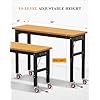 60" Heavy Duty Workbench with Wheels, Max. 2200 LBS Capacity Adjustable ...