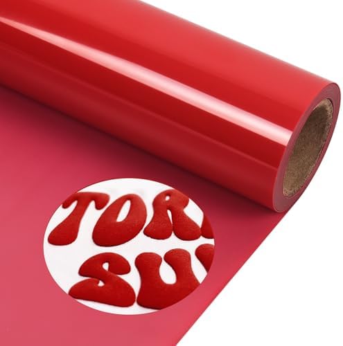 Amazon.com: TORC Red Puff HTV - 12" x 5ft, 3D Puff Heat Transfer Vinyl ...