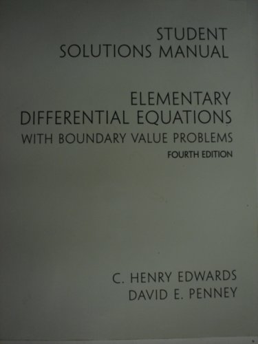 Elementary Differential Equations with Boundary Value Problems (Student ...
