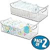 Amazon.com: mDesign Portable Nursery Storage Plastic Baby Organizer ...