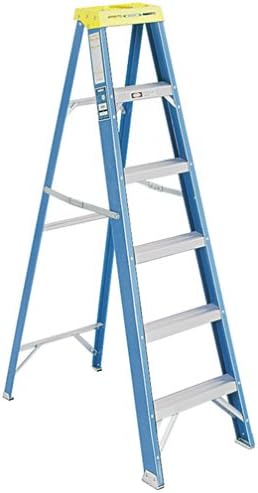 Werner 6004 250-Pound Duty Rating Type I Fiberglass Stepladder, 4-Foot ...