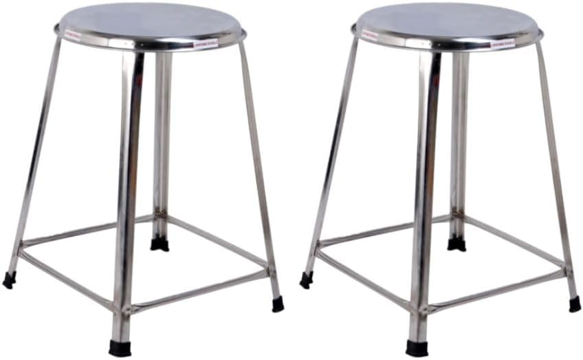 Lifetime Stools 18 inch Stainless Steel Stool for Sitting, Round Shape ...