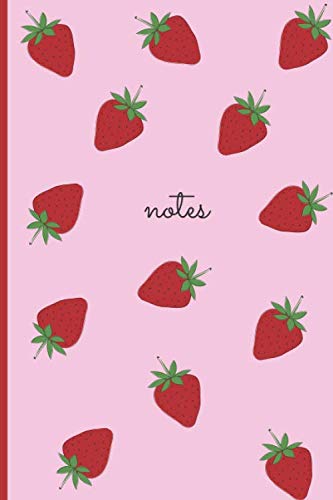 Amazon.com: Notes: Strawberry Red and Pink Lined Notebook Journal ...