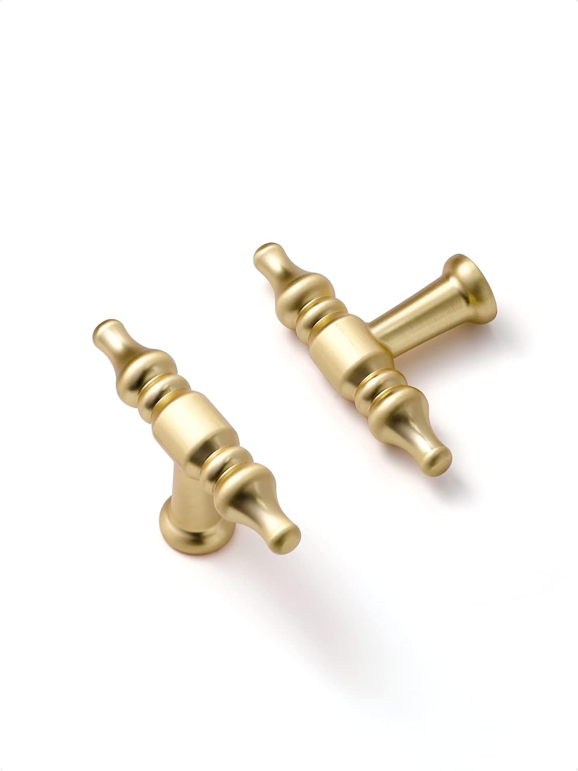 SORWDUERM 5Pack Gold Cabinet Knobs Brushed Brass Drawer Knobs Gold ...