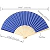 Amazon.com: SL crafts 24pcs Imitated Silk Hand Fan Imitated Silk Fabric ...
