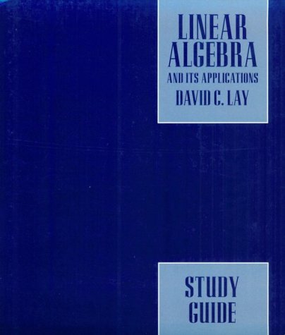 Buy Students Study Guide to Linear Algebra and Its Applications Book ...