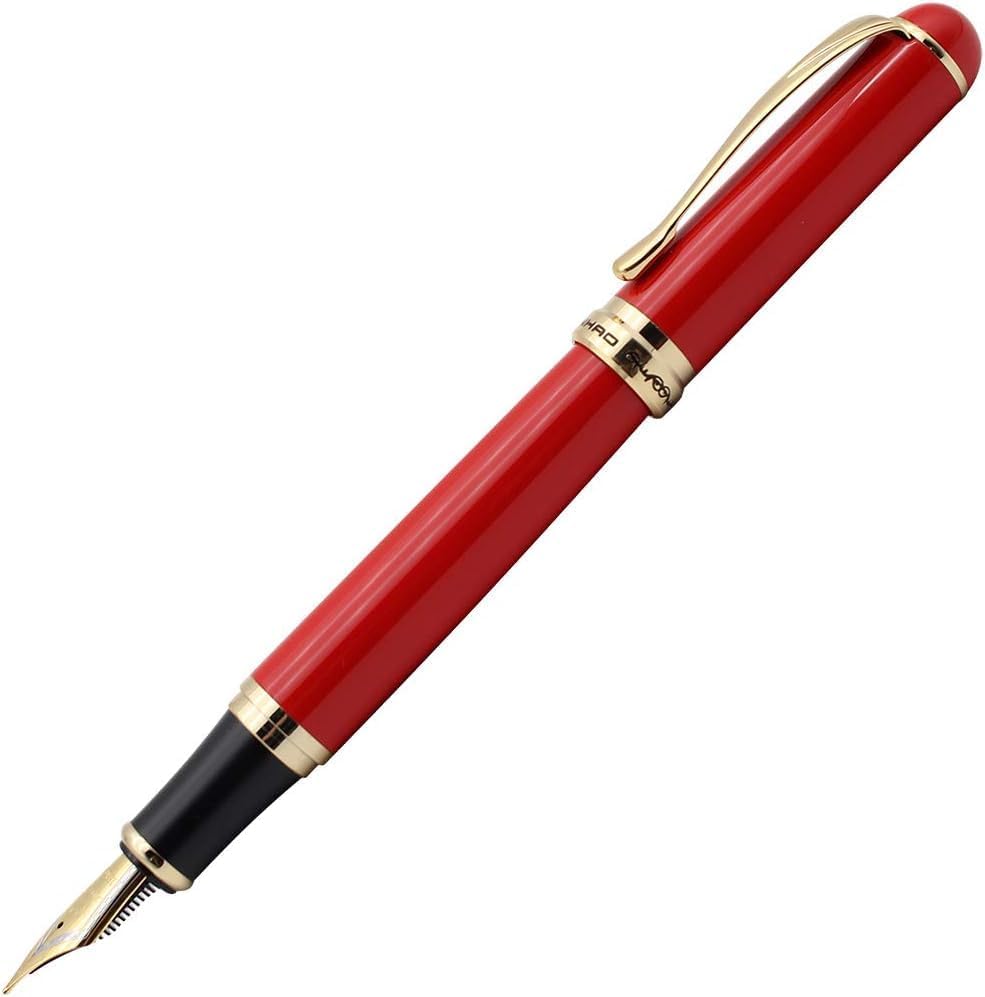 LUOSHI Jinhao X750 Red Fountain pen, Luxury Designed Fountain Pen 0.7mm ...