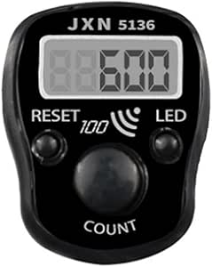 Electronic Finger Counter, Resettable 5 LCD Digit Display Tasbeeh ...
