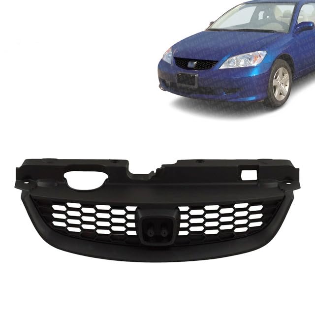 Black Honda Civic Emblem Car ABS Front Hood Mesh Bumper Grille For ...