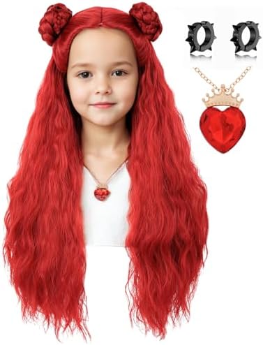 Mermaid Wig Miss U Hair Long Red Wavy Wig - Kids Princess Costume Hair ...