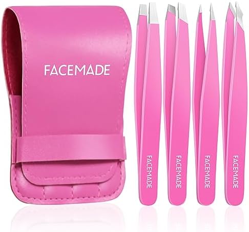 Amazon.com : FACEMADE 4 Pack Tweezers Set - Professional Stainless ...