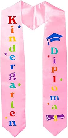 Amazon.com: 2025 Kids Kindergarten Graduation Sash Graduation Printed ...