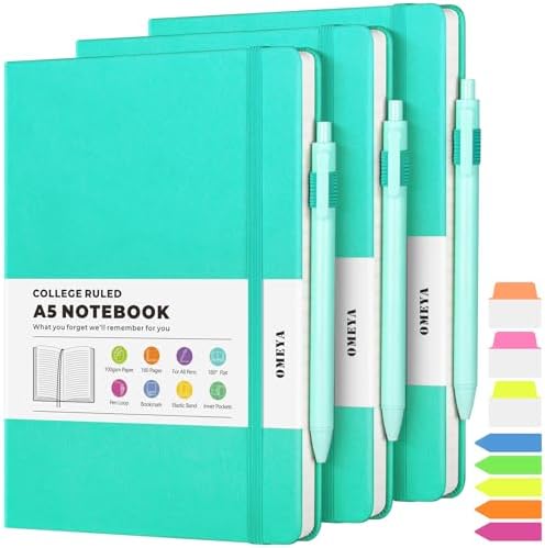 Amazon.com : Lined Journal Notebook, 3 Pack A5 College Ruled Notebooks ...