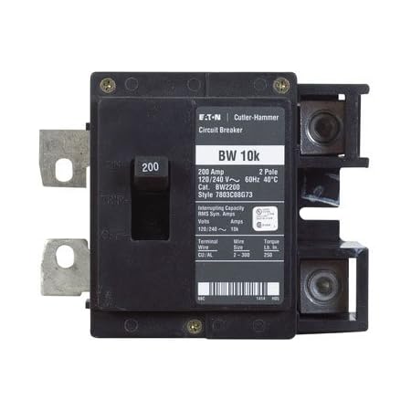 Eaton BW2100 Plug-On Mount Type BW Main Meter Breaker 2-Pole 100 Amp ...