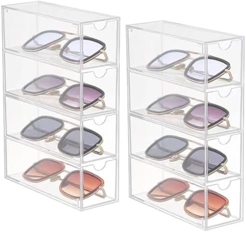 Amazon.com: Hipiwe Acrylic Sunglasses Organizer, 2 Pack Glasses Case ...