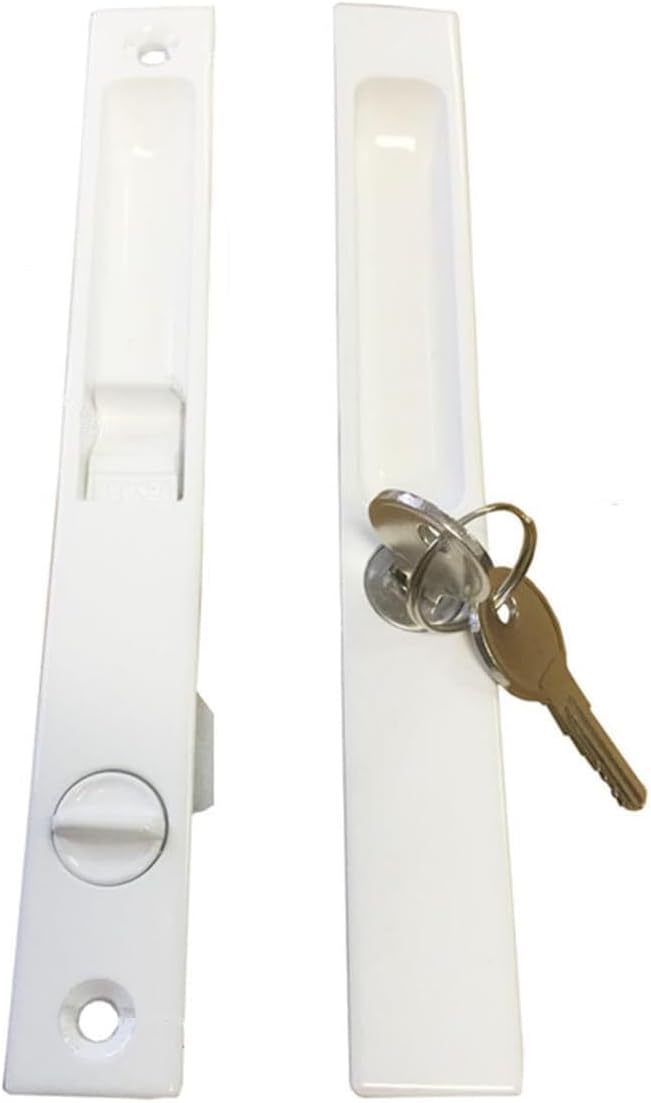TechnologyLK Sliding Glass Door Handle Set, Keyed, Flush Mount, with ...