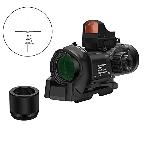 Paike Rifle Scopes 1x-4x Fixed Dual Purpose Scope With Mini Red Dot ...