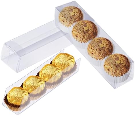 Amazon.com: Bekith 100PCS Clear Pretzel Rod Boxes, 1x1x8 Inches ...