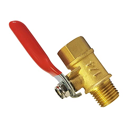 Pysrych 1/4 Inch Ball Valve NPT Air Compressor Brass Valve Female Male ...