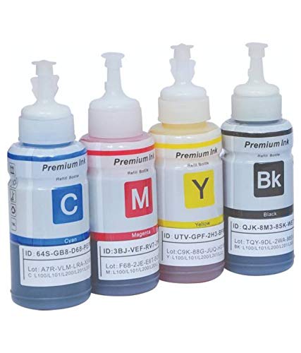 Ozer Refill Ink for Use in Epson L360 Printer - Cyan, Magenta, Yellow ...