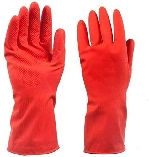 VAAMNATIONAL Rubber Hand Gloves Reusable Washing Cleaning Kitchen ...