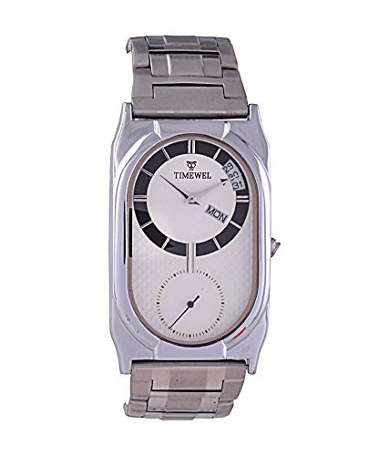 Timewel Steel Day & Date Analog Men's Watch 1100-N1694 : Amazon.in: Fashion