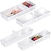Amazon.com: Pluspace Desk Drawer Organizer Tray 4 PCS Plastic Office ...