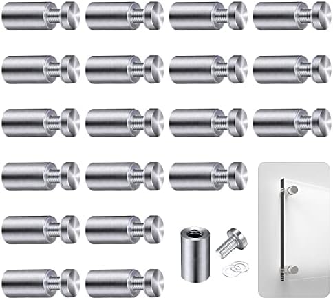 YIXISI 10 PCS 12×20 mm Stainless Steel Advertising Screw, Standoff ...