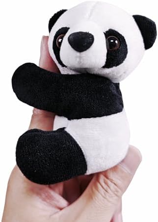 Amazon.com: 9 Pcs Finger Panda Plush 4 inch Panda Clips Curtain Holder ...