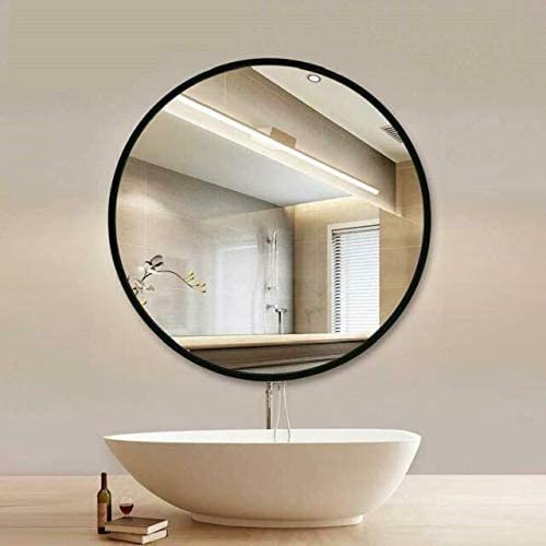 Buy FRAMING MEMORIES Round Wall Mirror with Thin Black Frame, Strong ...