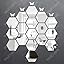 Buy Wall1ders 20 Hexagon with 10 Butterflies Gold (Each Pcs Size 12 x ...
