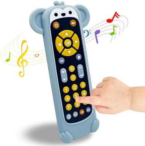 Amazon.com : Baby TV Remote Control Toy with Cute Giraffe Soft Silicone ...