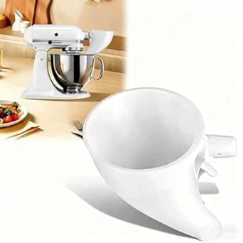 Amazon.com: Stand Mixer Pouring Shield Funnel Attachment, White Plastic ...