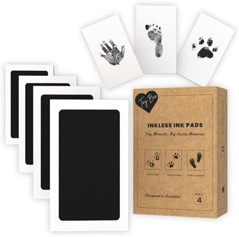 4-Pack Inkless Hand and Footprint Kit - Ink Pad for Baby Hand and ...