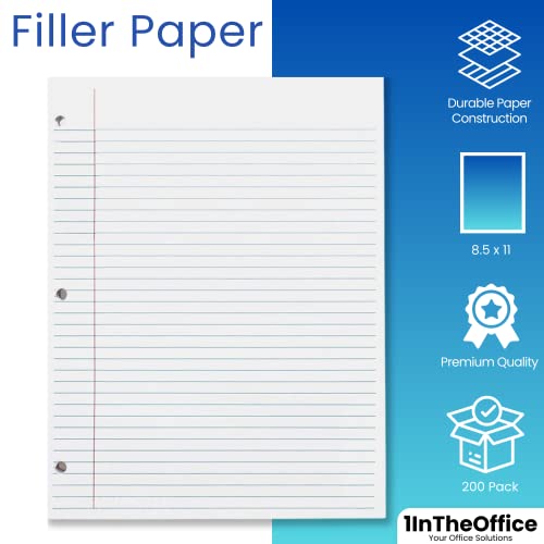Snapklik.com : 1InTheOffice Notebook Filler Paper For 3-Ring Binders 8. ...