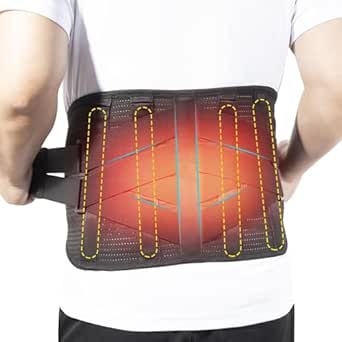 Amazon.com: HONGJING Heated Back Brace Rechargeable for Lower Back Pain ...