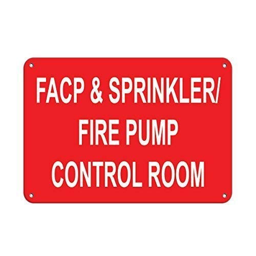 Buy BDTS Metal Warning Sign 8x12 inches Sign Facp & Sprinkler/Fire Pump ...