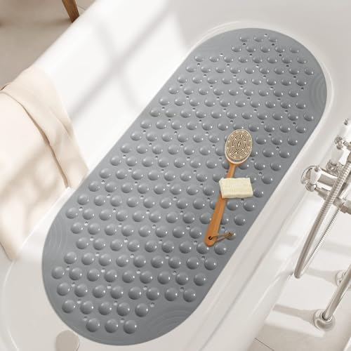 Amazon.com: Color&Geometry Bathtub Mat Non Slip 16"x35", Long Bath Tub ...