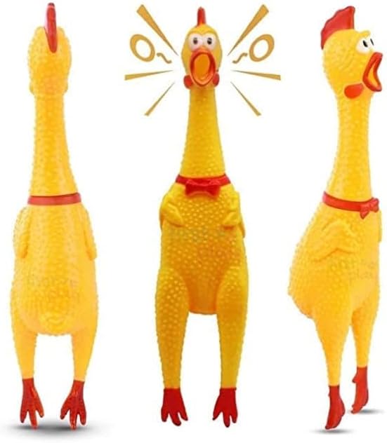 Buy Agirav Natural Latex Rubber Squeaky (Chicken) Dog Chew Toy ...