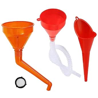 Right Angle Flexible Plastic Funnel Set, Long Mouth Funnel,Universal ...