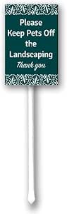 Amazon.com : Uptell 7x8.8 Inch Please Keep Pets Off The Landscaping ...
