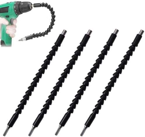 4 Pack Flexible Drill Bit Extension, 11.6 inch Superbit Screwdriver ...