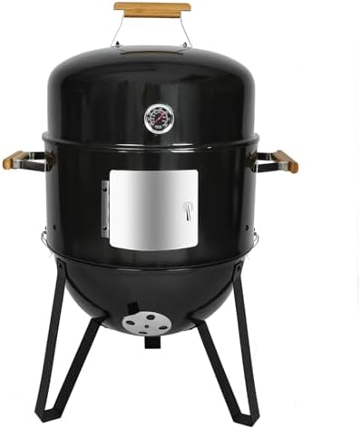 Amazon.com : GREEN PARTY 18" Vertical Charcoal Smoker Grill Bullet ...