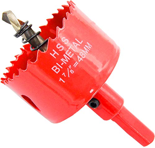 48mm Hole Saw LAIWEI Drill Bit HSS Hole Cutter with Arbor for Wood,PVC ...