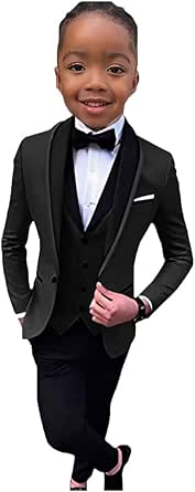 Amazon.com: 3 PC Boys Party Suit Shawl Lapel Flower Boy Suits for ...