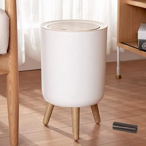 BOBBYQ 7 liter/1.8 Gallon Small Dustbin With Cover, Bathroom & Office ...