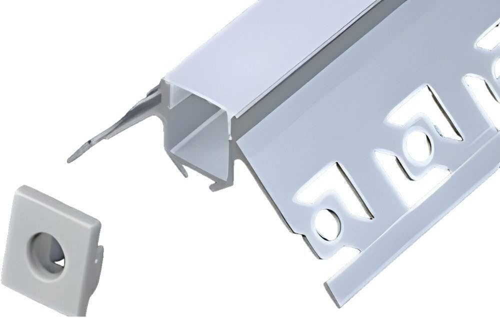 HOSITARK 6 Pack LED Aluminum Channel 3.3FT/1 Meter Drywall LED Strip ...