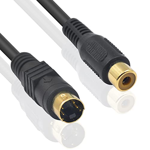 Maxhood 4pin S-Video to RCA Cable, 2Pack S Video to Composite Video ...