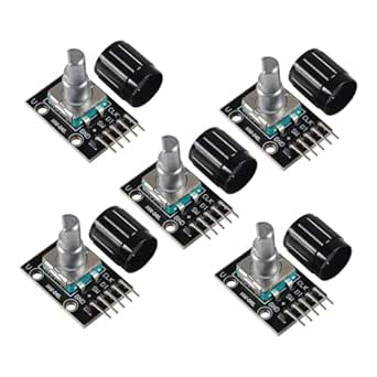Amazon.com: 10Pcs 360 Degree Rotary Encoder Module KY-040 Brick Sensor ...